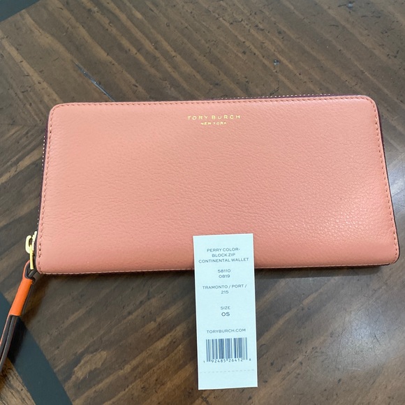 Tory Burch | Bags | Tory Burch Perry Colorblock Zip Continental Walle ...